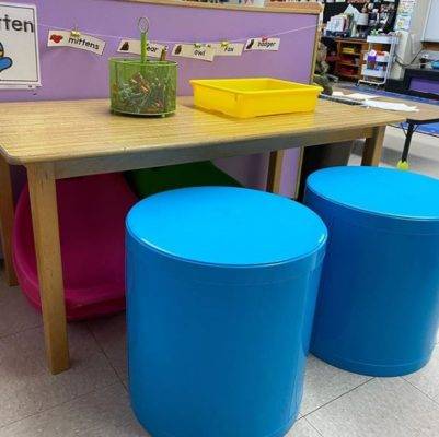 OTTO Storage Stool Solid – Turquoise Blue - Otto Storage